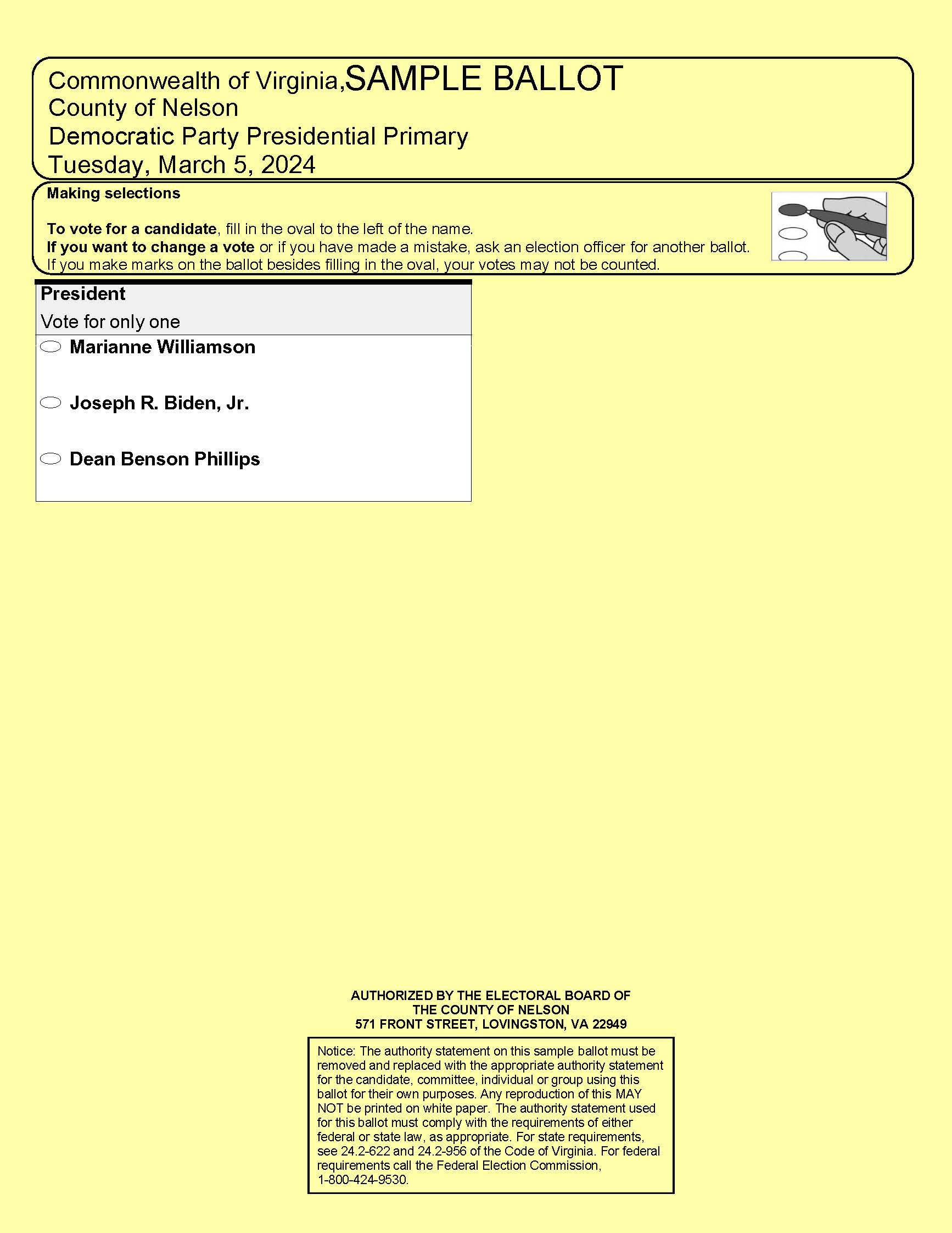 What’s on the Ballot – Nelson County, Virginia Elections